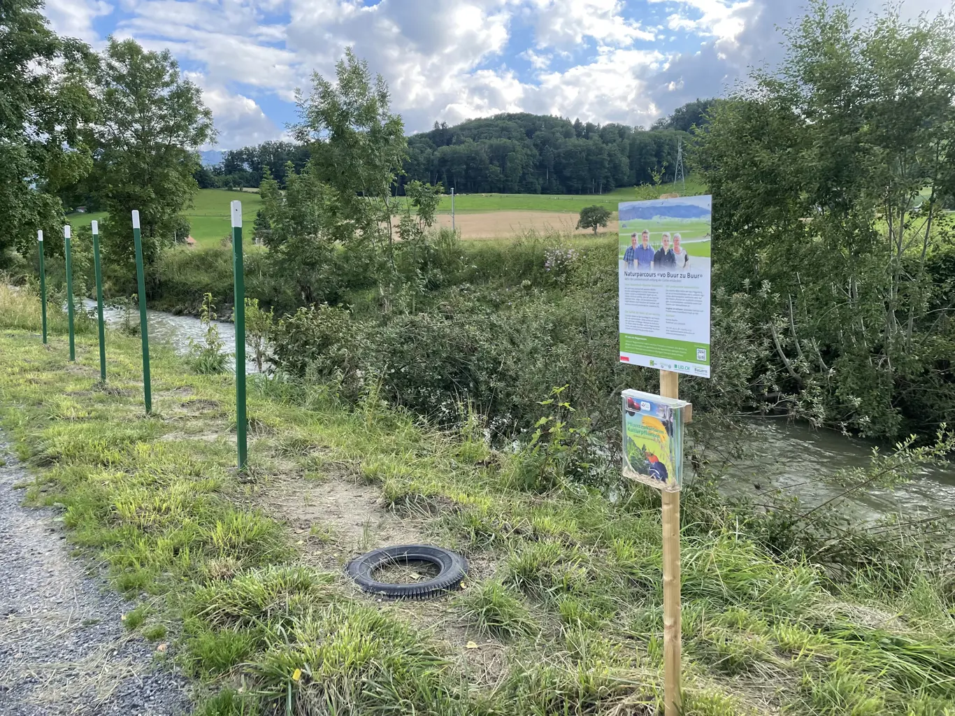 Entdeckerweg, Tafeln und Wallierhof-Trail